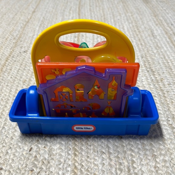 Little Tikes | Toys | Vintage Little Tikes 7 Pc Blue Stencil Caddy ...